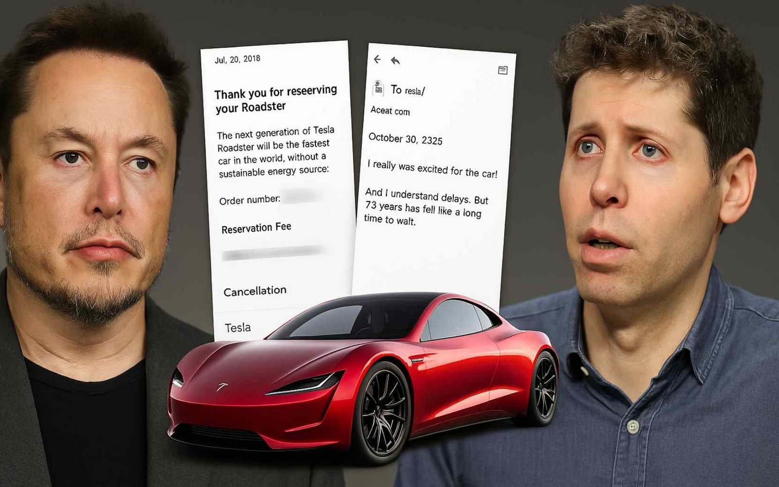 Elon Musk and Sam Altman Clash Again Over Tesla Roadster Refund - Tech BSB